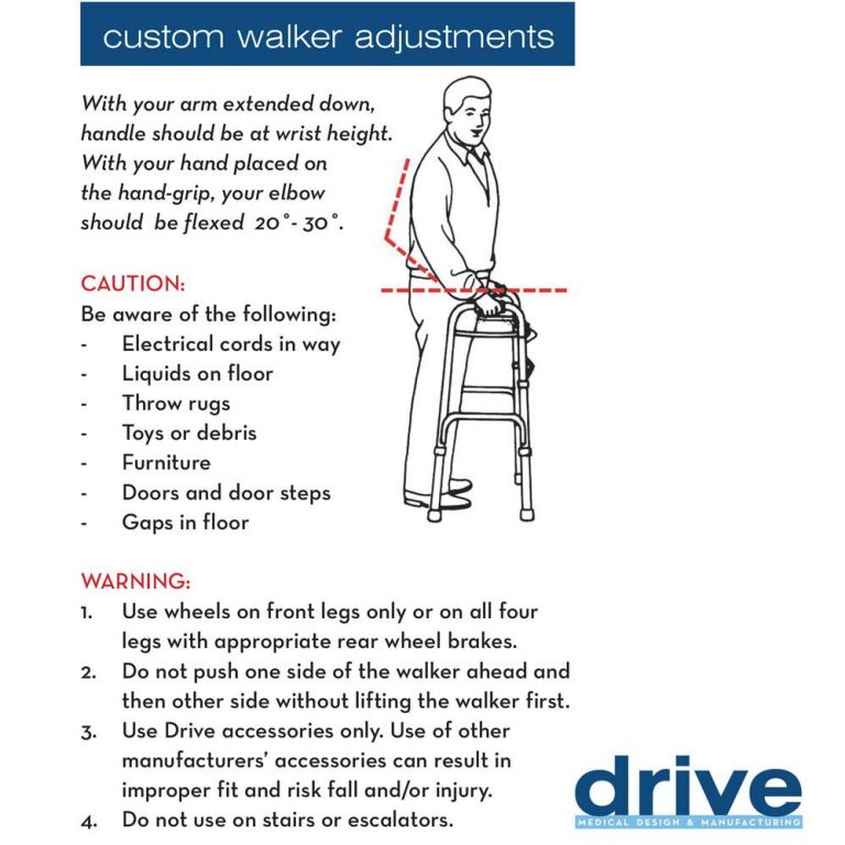 Drive Medical Deluxe Folding Walker w/ 5" Wheels (Adult/Assembled)